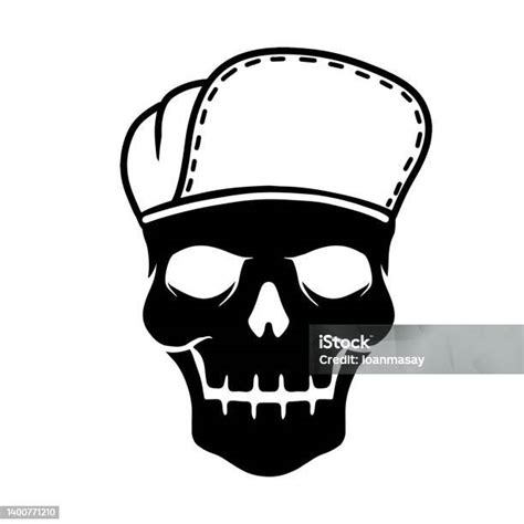 스케이트보더 캡에 있는 두개골의 그림 포스터 카드 배너 기호에 대한 디자인 요소 벡터 일러스트 레이 션 고풍스런에 대한 스톡 벡터 아트 및 기타 이미지 Istock