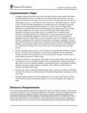 Implementation Plan Docx Implementation Plan Implementation Steps A Budget Meeting Will Be