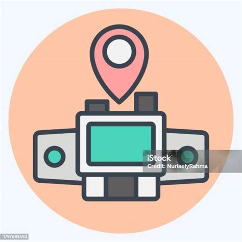 아이콘 맵 센서 자동차 정비 기호와 관련이 있습니다 색상 메이트 스타일 심플한 디자인 편집 가능 간단한 일러스트레이션 검사 보기에 대한 스톡 벡터 아트 및 기타 이미지