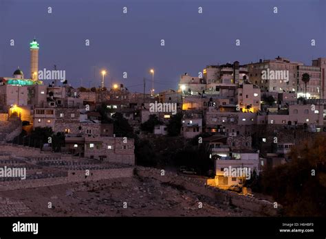 View At Twilight Of Ras Al Amud A Palestinian Neighborhood Located