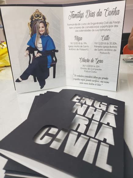 Convite De Formatura Engenharia Civil Elo7 Produtos Especiais