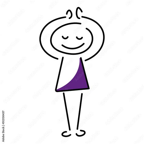 Meditation Yoga Entspannungsübungen Strichmännchen Stock Vector