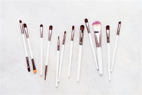 다른 화장품 브러쉬의 집합입니다 상단 보기 복사 공간 패션 과 뷰티 컨셉 0명에 대한 스톡 사진 및 기타 이미지 0명 개념 개성 개념 Istock