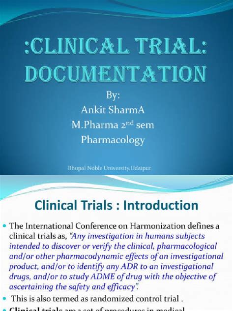 Documentation Clinical Trial Ankit Sharma Pdf
