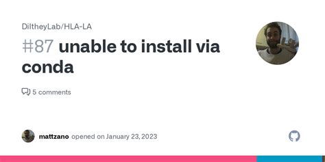 Unable To Install Via Conda · Issue 87 · Diltheylabhla La · Github