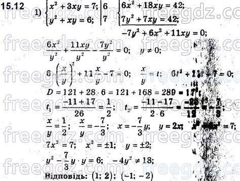 ГДЗ відповіді та розвязання до вправи №12 15 Метод заміни змінних та інші способи розв