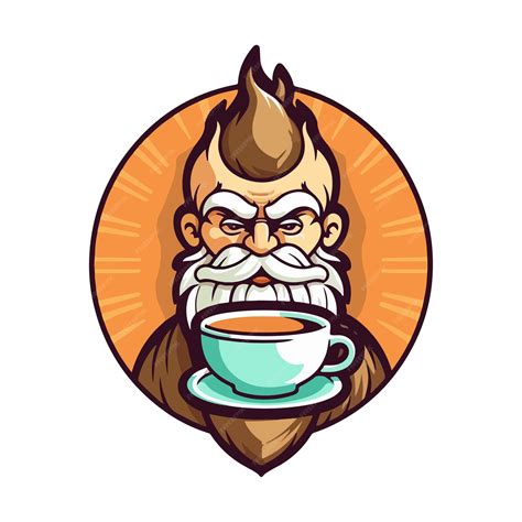 Java Guru Mascot Logo Premium Ai Generated Vector