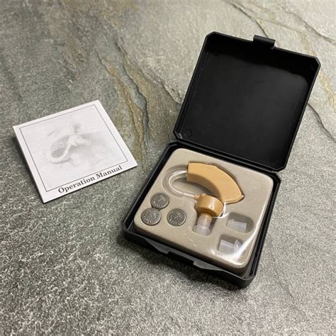 Слуховий апарат Cyber Sonic Завушний Підсилювач слуху змінними амбушюрами Бежевий 870164