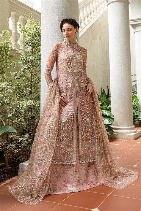 Mushq Inception Embroidered Net Unstitched 3pc Suit D 01 Before Sunris