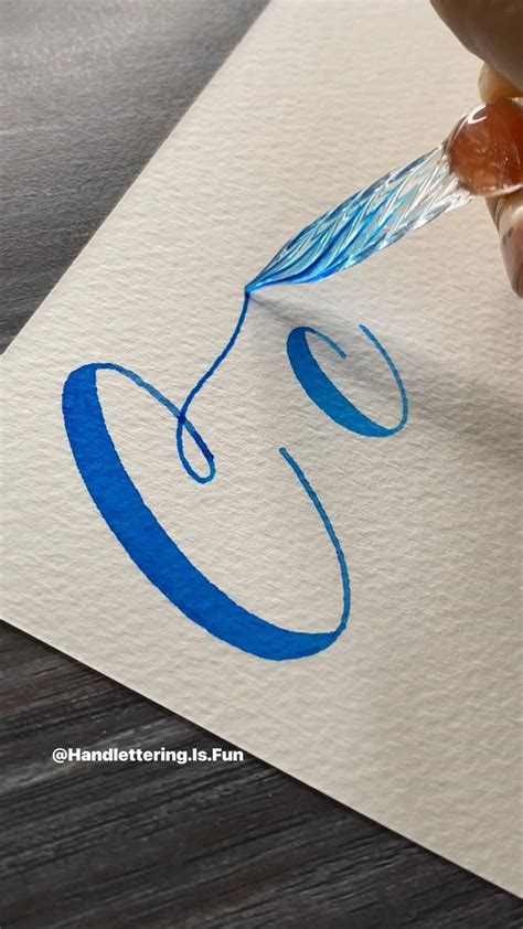 Letter C Calligraphy Calligraphy Lettering Glasspen Handlettering