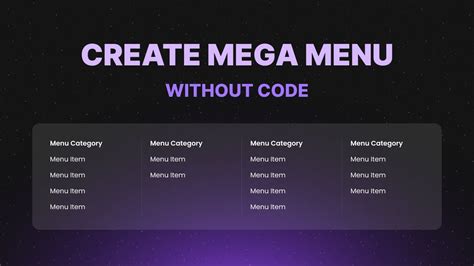 How To Create Mega Menu Without Code Divhunt Plugin Youtube