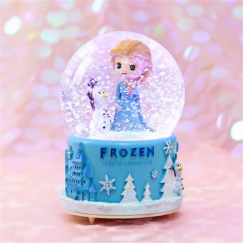女神节艾莎公主冰雪奇缘梦幻儿童水晶球音乐八音盒女孩飘生日礼物虎窝淘