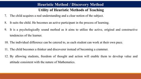 Heuristic Method Of Teaching Mathematics Pptx