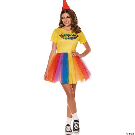 Womens Crayola® Box Multicolored Dress Costume Halloween Express
