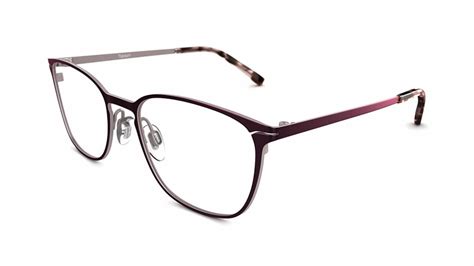 Specsavers Womens Glasses J Titanium 09 Pink Square Metal Titanium