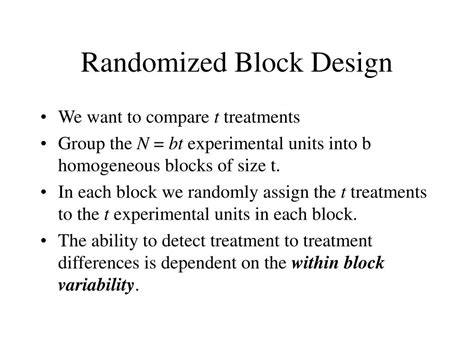 Ppt Randomized Block Design Powerpoint Presentation Free Download