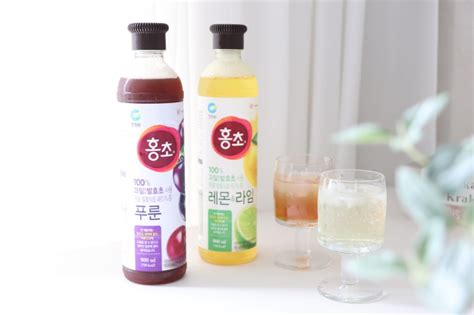 홍초 먹는법 청정원 홍초 푸룬 레몬and라임 에이드 홍초레시피 네이버 블로그