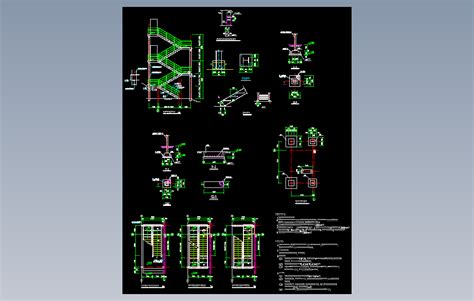 023 室外钢楼梯 AutoCAD 模型图纸下载 懒石网