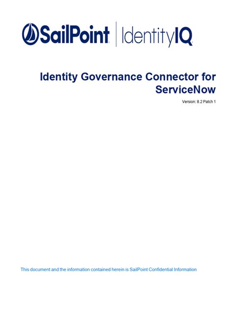 8 2 1 Sailpoint Identity Governance Connector For Servicenow Guide