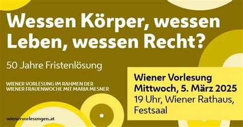 05032025 Maria Mesner Fristenlösung Wiener Vorlesungen