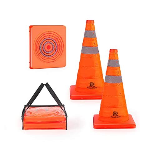 RoadHero 18 Inch 2 Pack Collapsible Traffic Safety Cones Multi