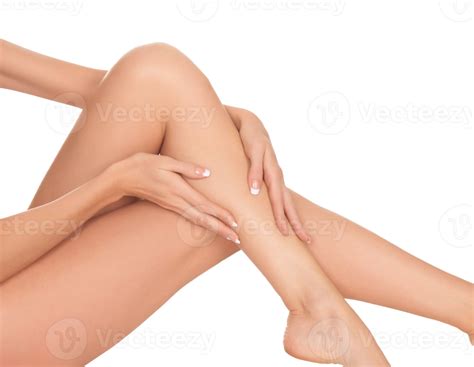 Smooth Skin On Female Legs Beautiful Slim Womans Legs Close Up