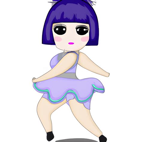 Kawaii Chibi Female Dancer Graphic Creative Fabrica
