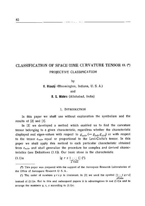 Pdf Classification Of Space Time Curvature Tensor Iii Dokumentips