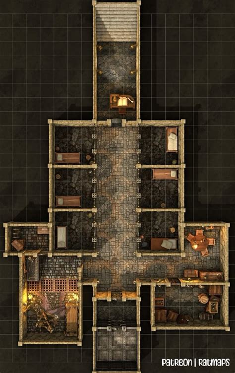Desert Palace Prison 17x27 Rat Maps En 2024 Cartes De Donjon