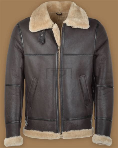 Buy Men Dark Brown Raf Shearling Jacket 15 Off Torsejackets