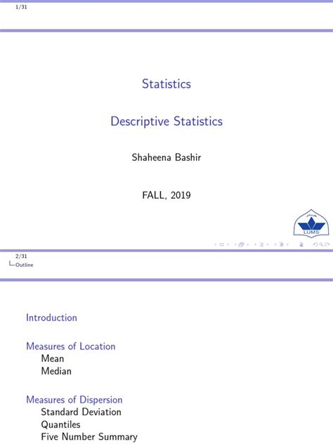 Lect4 Math231 Pdf Standard Deviation Quantile