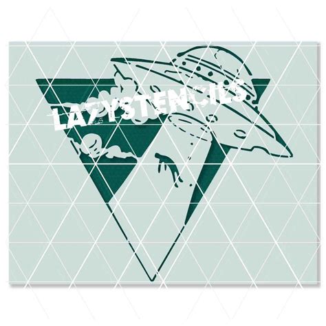 Realistic Ufo Stencil