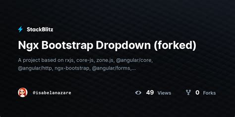 Ngx Bootstrap Dropdown Forked StackBlitz