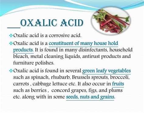Ppt Oxalic Acid And Its Salts Are Used In Industry As Bleaching Agent