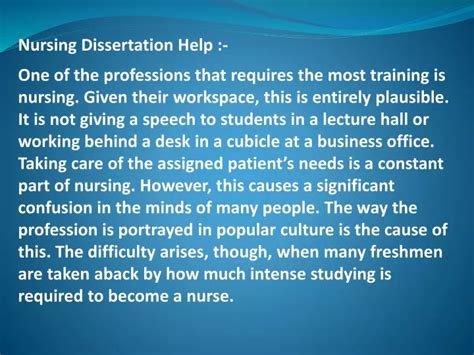 Ppt Nursing Dissertation Help Powerpoint Presentation Free Download Id 11546965