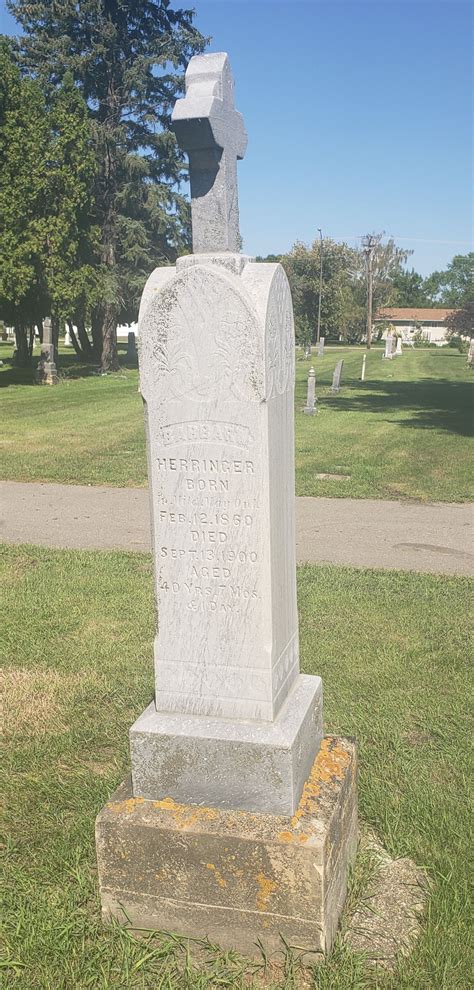 Barbara Grasser Herringer 1860 1900 Memorial Find A Grave