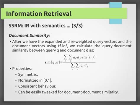 Information Retrieval Using Semantic Similarity Ppt