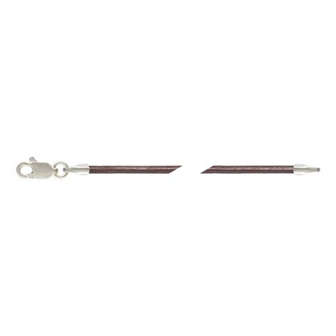 Greek Leather Cord 15mm Brown With Sterling Silver Clasp 18