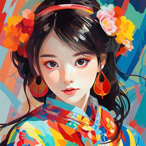 Ai关键词描述 国风女孩 Ai画廊