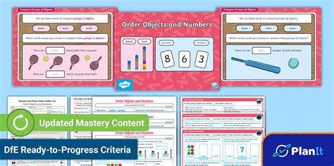 👉 Y1 Order Objects And Numbers Planit Maths Lesson 20