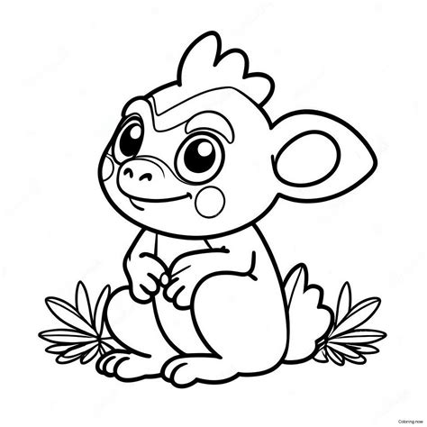 Grookey Coloring Page Coloring Pages