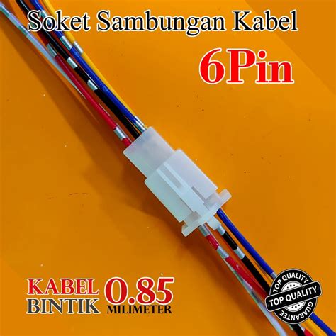 Jual Soket Sambungan Kabel 6 Pin Sepasang Socket 6 Pin Kecil Dengan