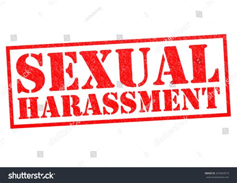 Sexual Harassment Red Rubber Stamp Over Stock Illustration 237843919