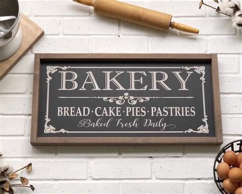 Baking Sign Bakery Sign Kitchen Sign Farmhouse Kitchen Baked