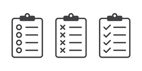 Pressepapiers Avec Icône De Liste De Contrôle Dans Un Style Plat