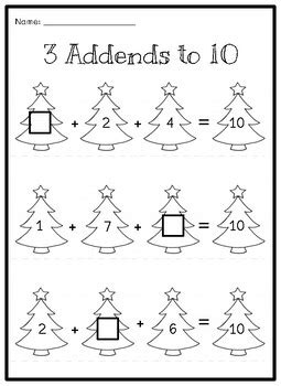3 Addends To 10 By Christian S Creations TPT
