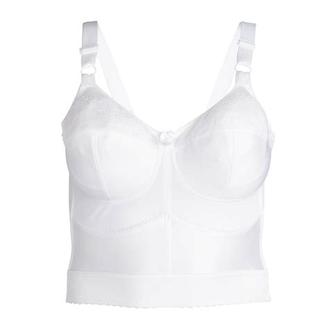 Cortland Intimates Style 7808 Embroidered Soft Cup Long Line Bra W American Shapewear