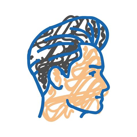 Pompadour Hairstyle Male Icon Doodle Illustration 62460059 Vector Art At Vecteezy