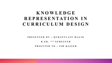 Course Assessment And Evaluation Knowledge Representation Pdf