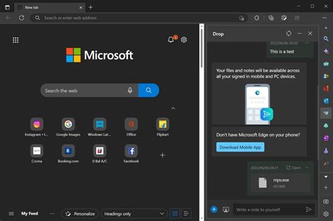 Microsoft Edge Drop Transfere Arquivos Notas E Até Screenshots Entre